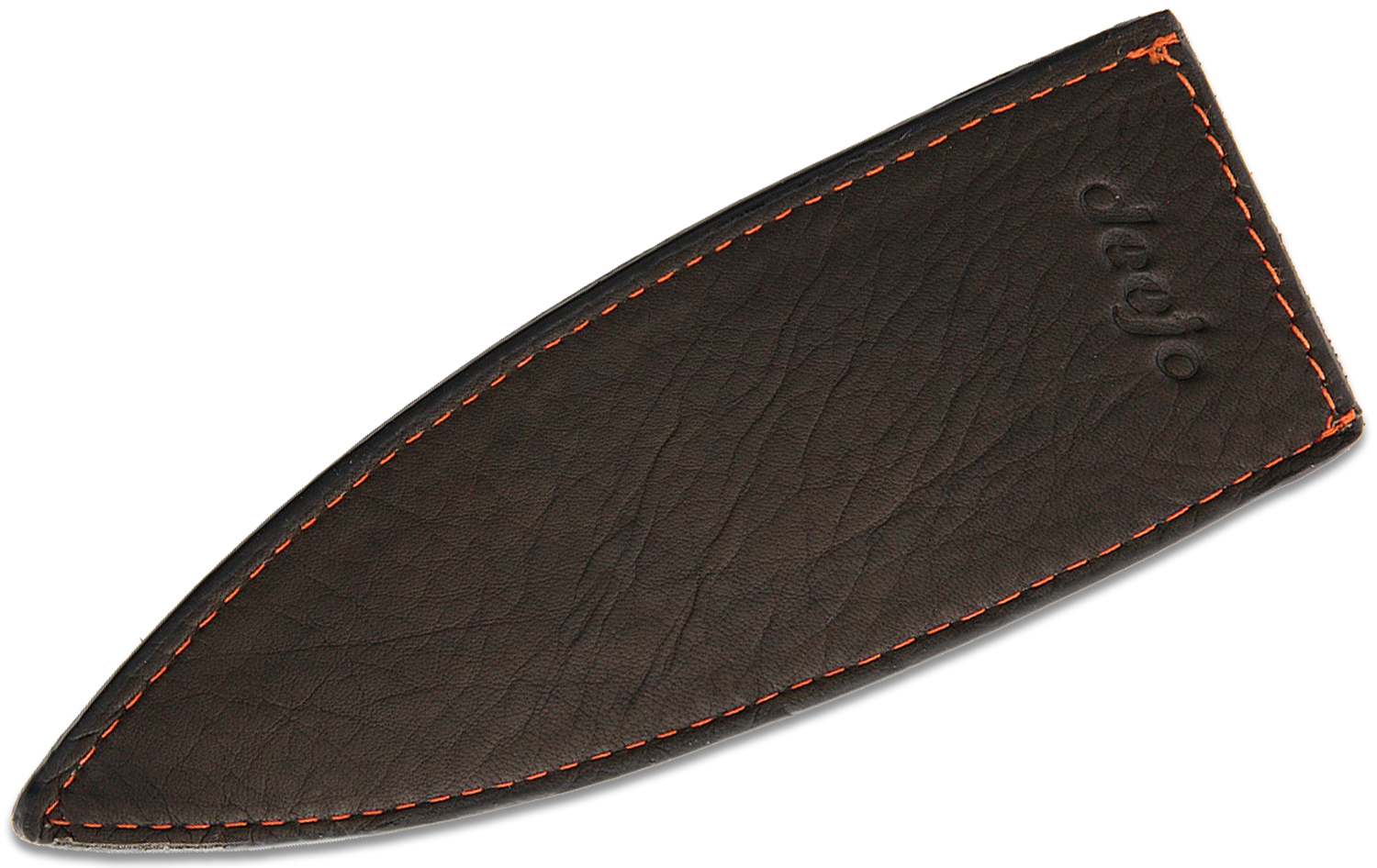 Deejo Knives 37g Knife Sheath, Black Leather with Orange Stitching ...