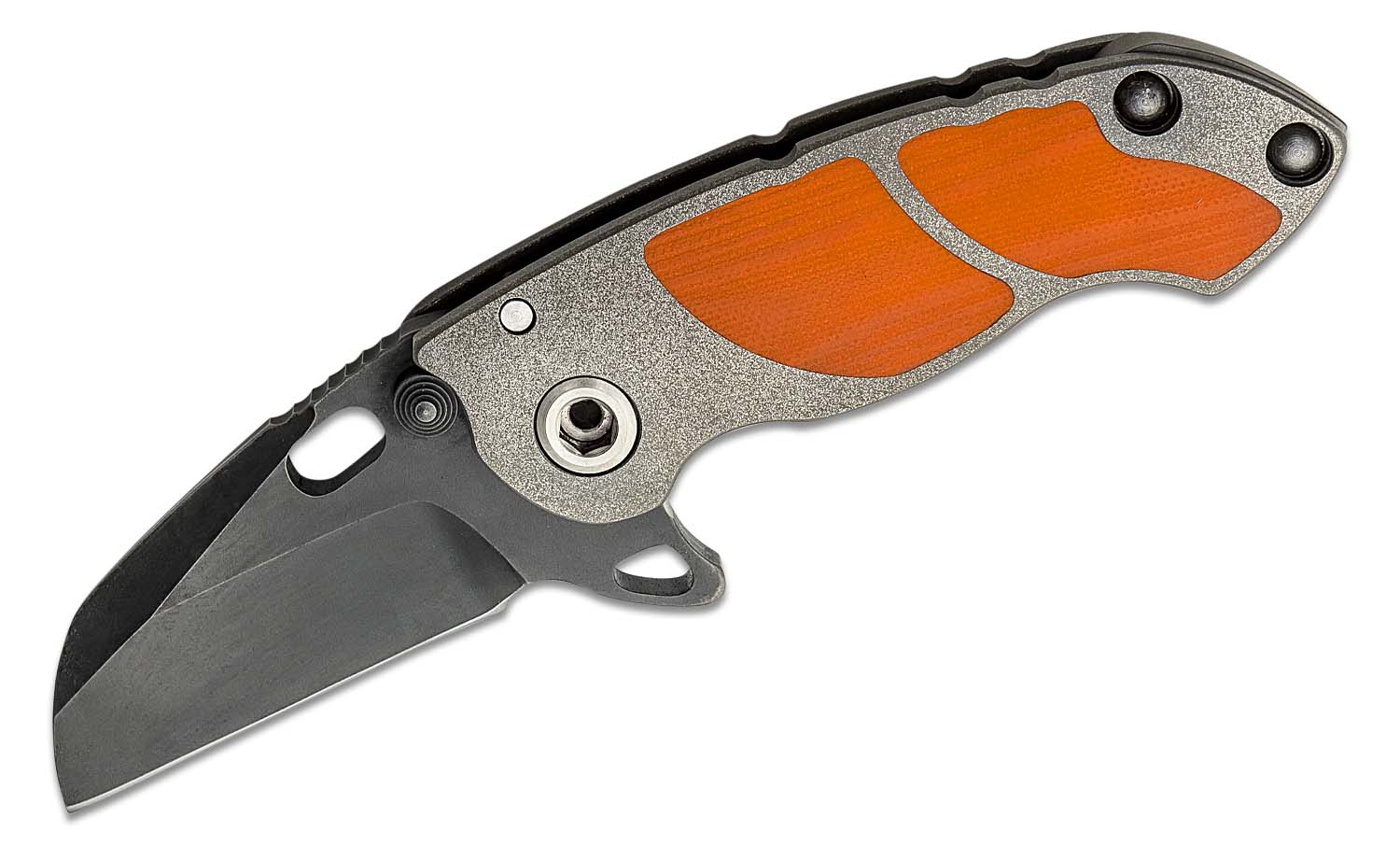 DireWare Custom S-Mini Flipper Knife 2.875" CPM-MagnaCut Dark Tumbled ...