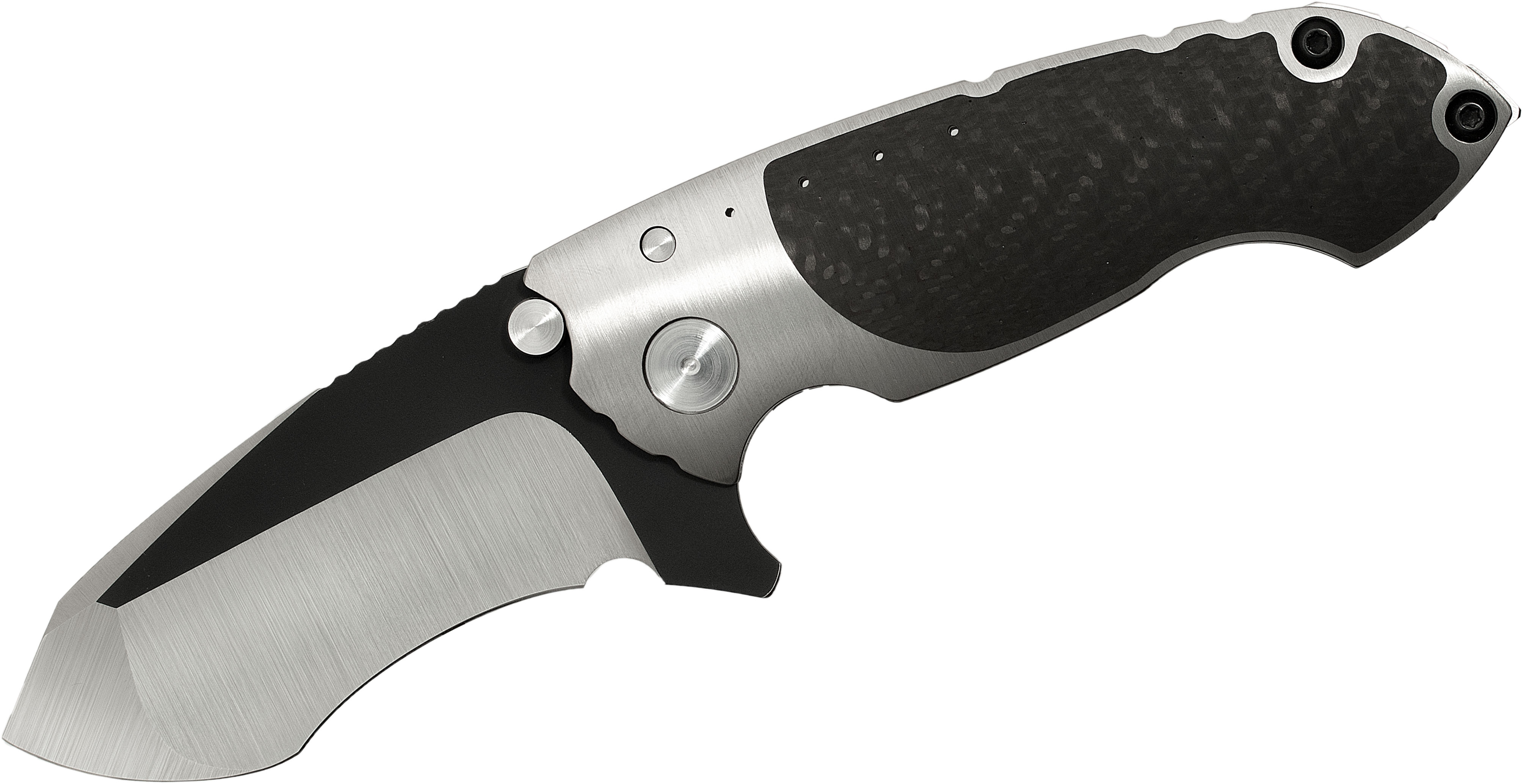 DireWare Custom SOLO Flipper 3.5" M390 Recurve Blade, Titanium Handles ...
