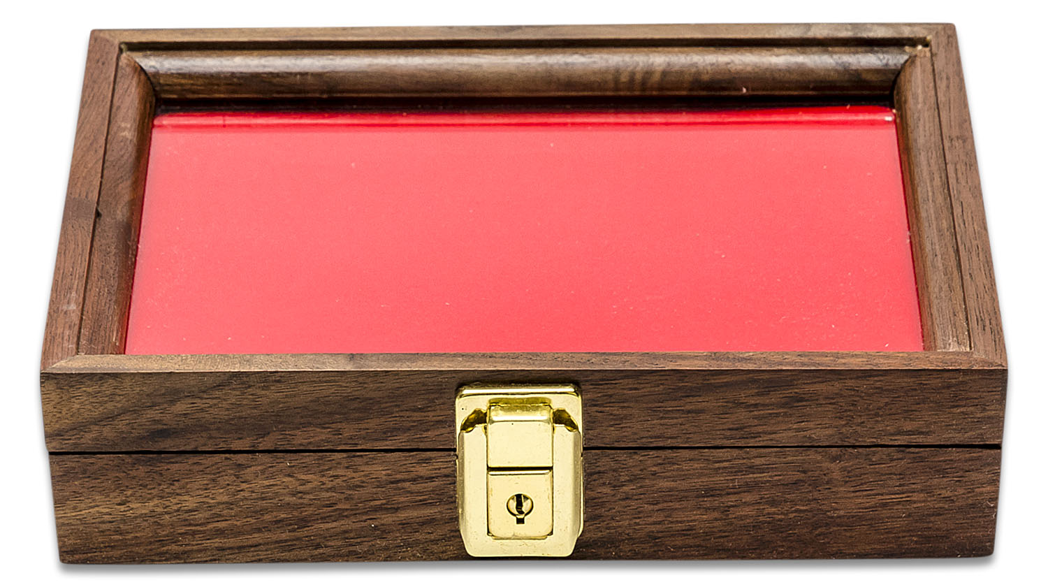 S&D Enterprises Walnut Wood Display Case 7.5" x 9.5" x 1.875 ...