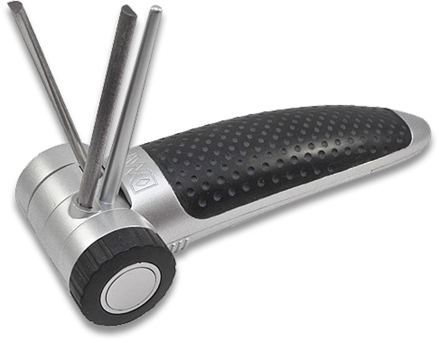 DMT DiamondVee Portable Shapener, Fine Grit Diamond Rods - KnifeCenter ...