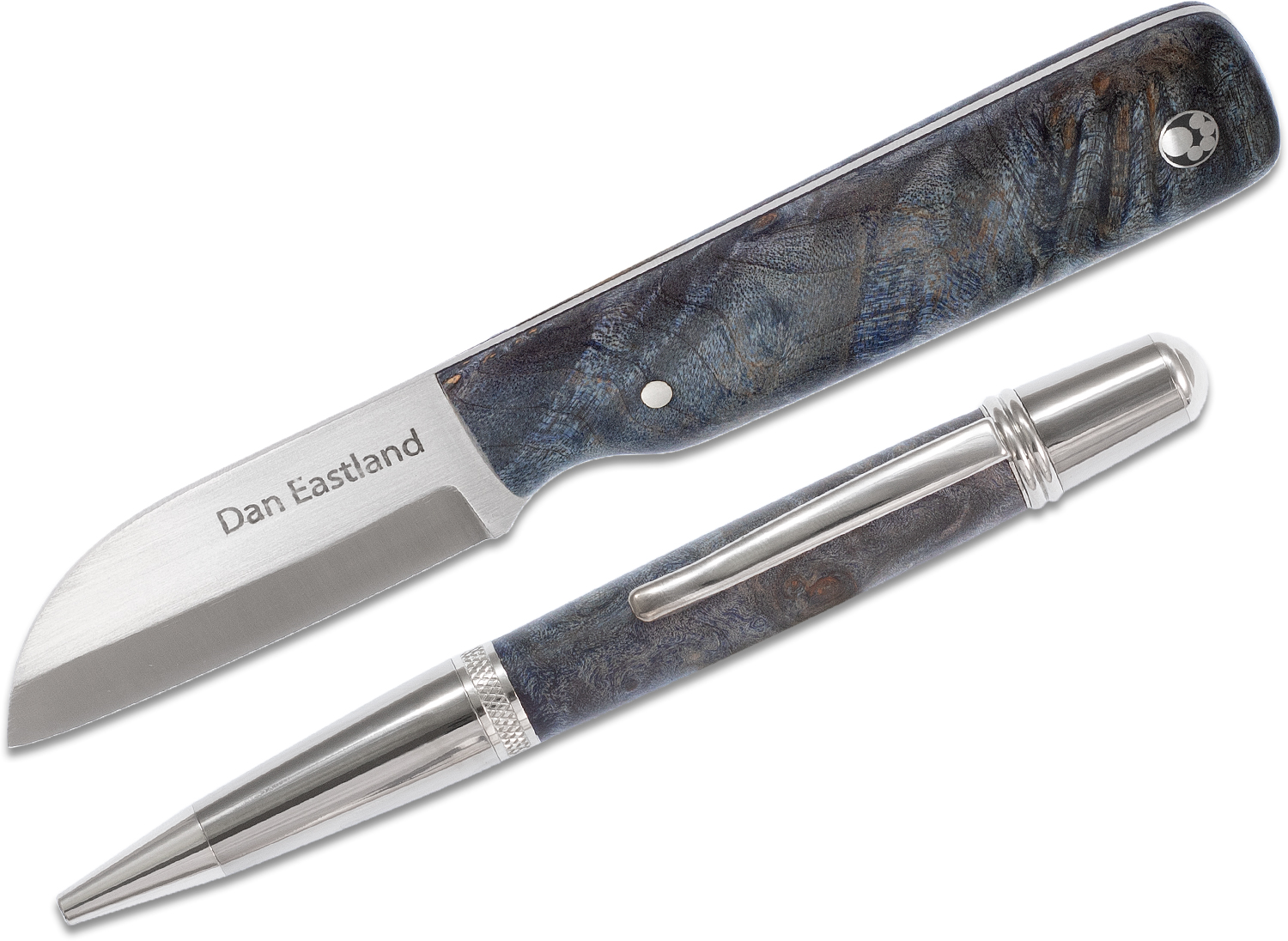 Dogwood Custom Knives Knife & Pen Set Sheepsfoot 2.3" AEB-L Fixed Blade ...