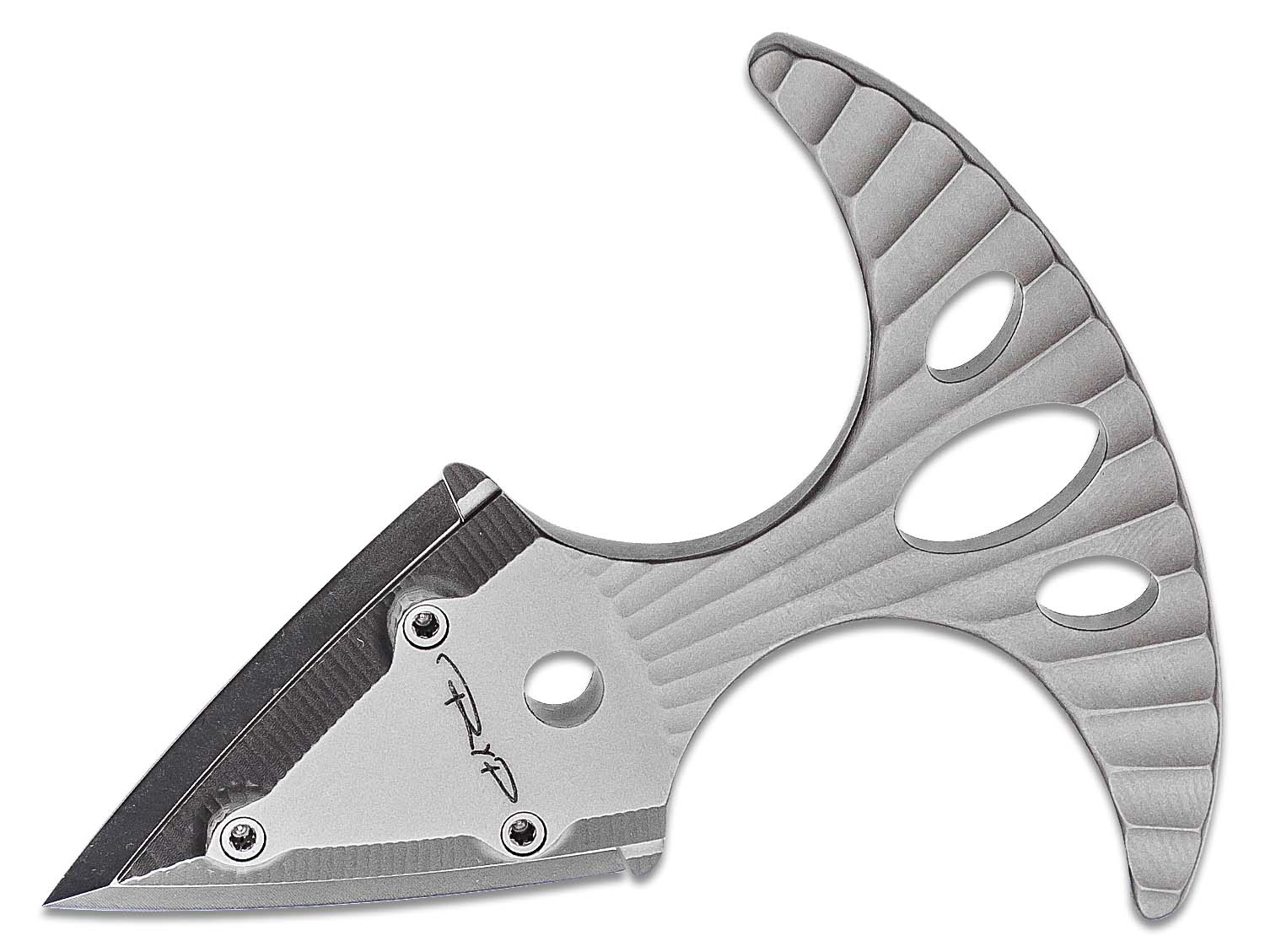 DPx Gear HIT Push Dagger 1.35" M390 Sand Blasted Blade, Titanium Handle ...