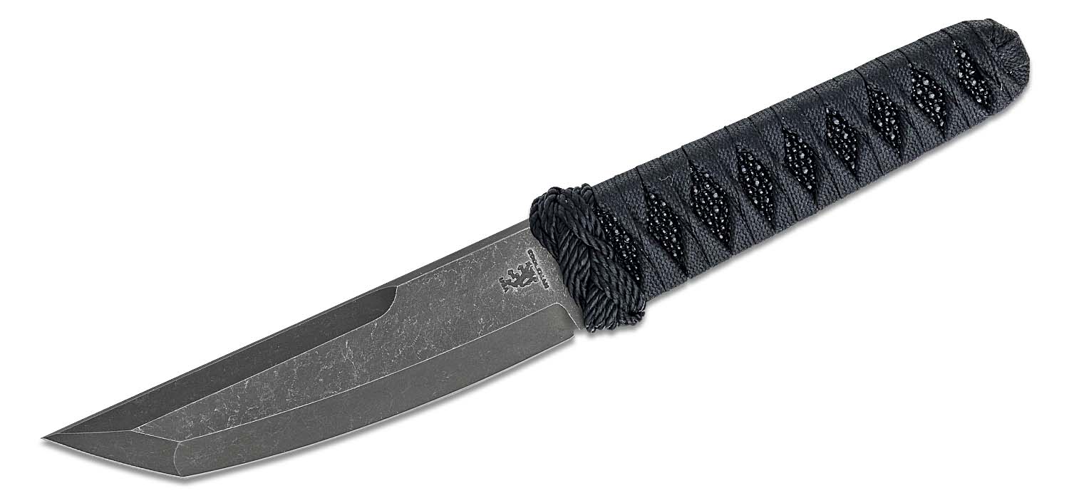 Sam Eddleman Custom AP Tanto Fixed Blade Knife 5" N690 Acid Washed ...