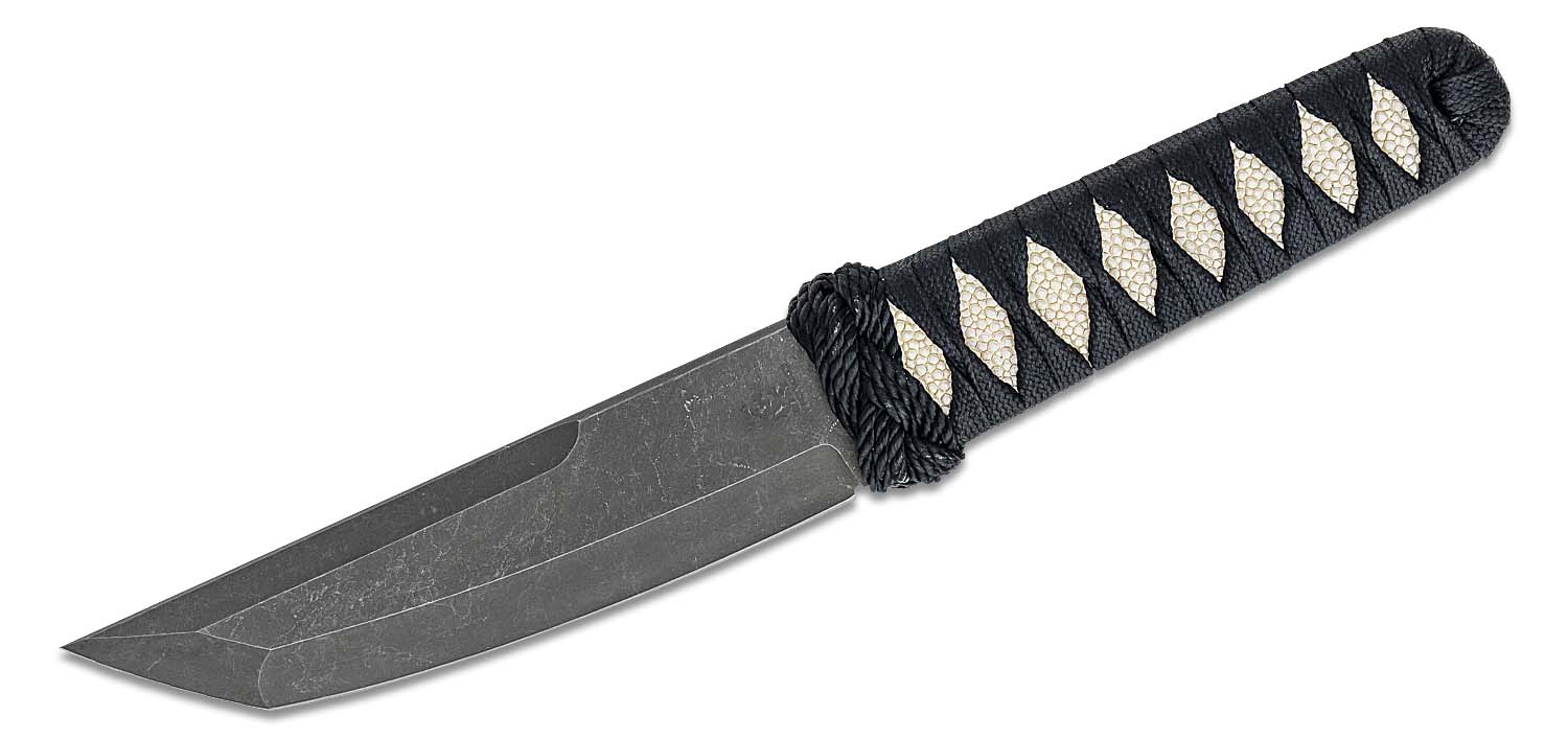 Sam Eddleman Custom AP Tanto Fixed Blade Knife 5" N690 Acid Washed ...