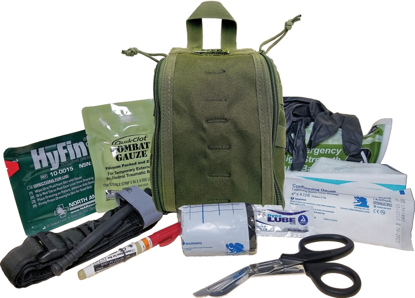 Elite First Aid Level 2 Patrol Trauma Kit, OD Molle Bag, Bulk Packed ...