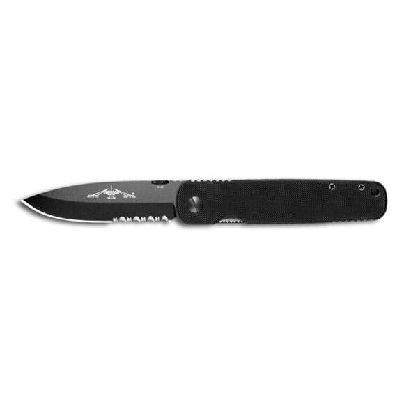 Emerson Mini A-100 Folder 3.0" Black Plain Edge Blade and G-10 Handles ...