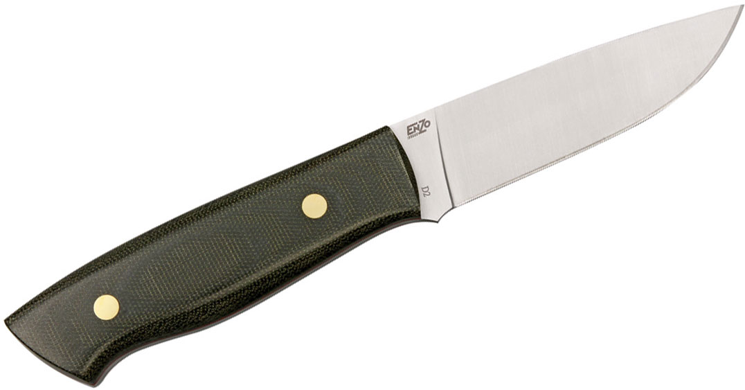 Brisa Trapper 95 Fixed 3.75" Plain N690 Blade, Green Micarta Handle ...