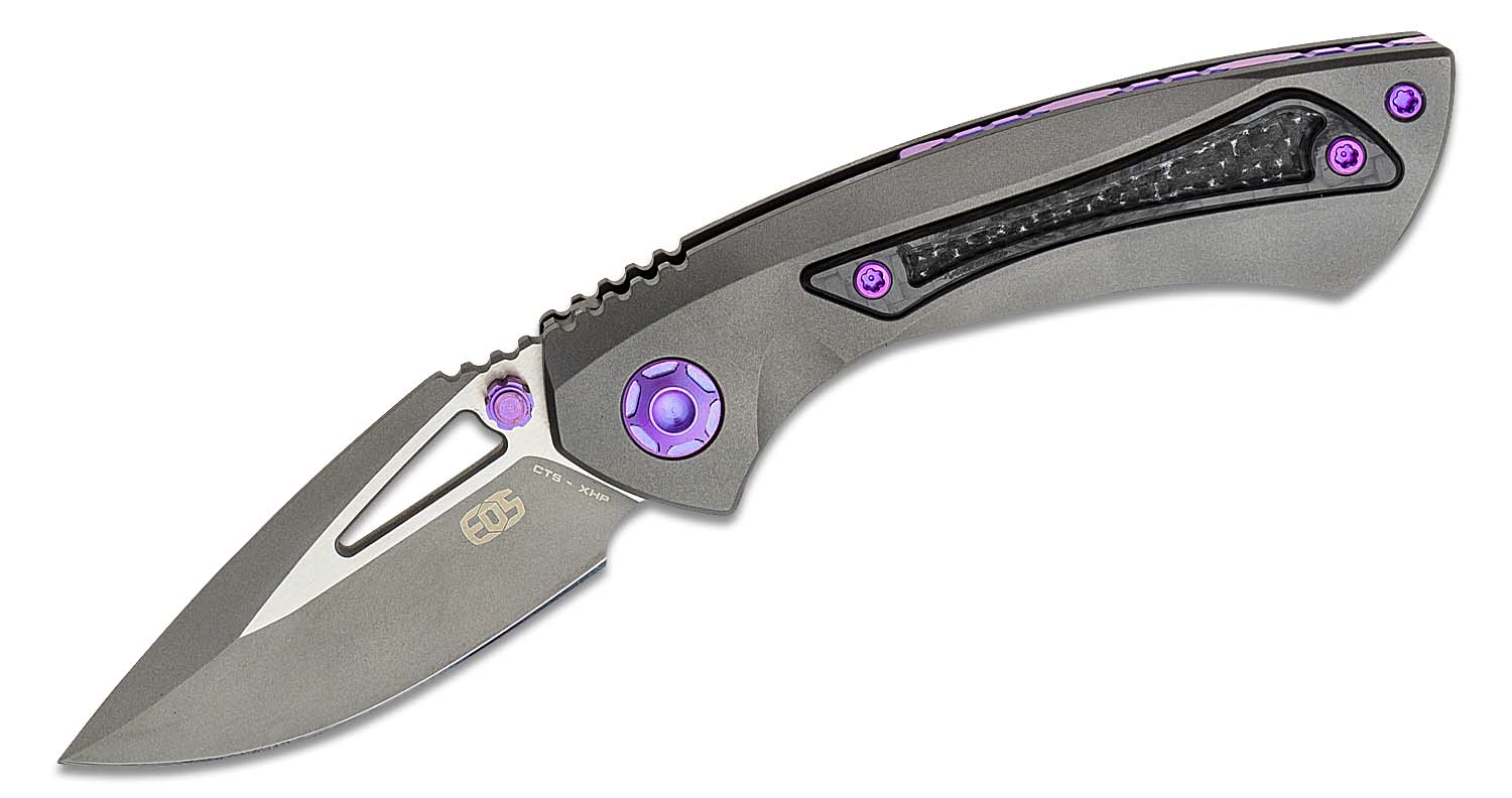 EOS Dorado-S Folding Knife 3.125" CTS-XHP Two-Tone Sasha Drop Point ...