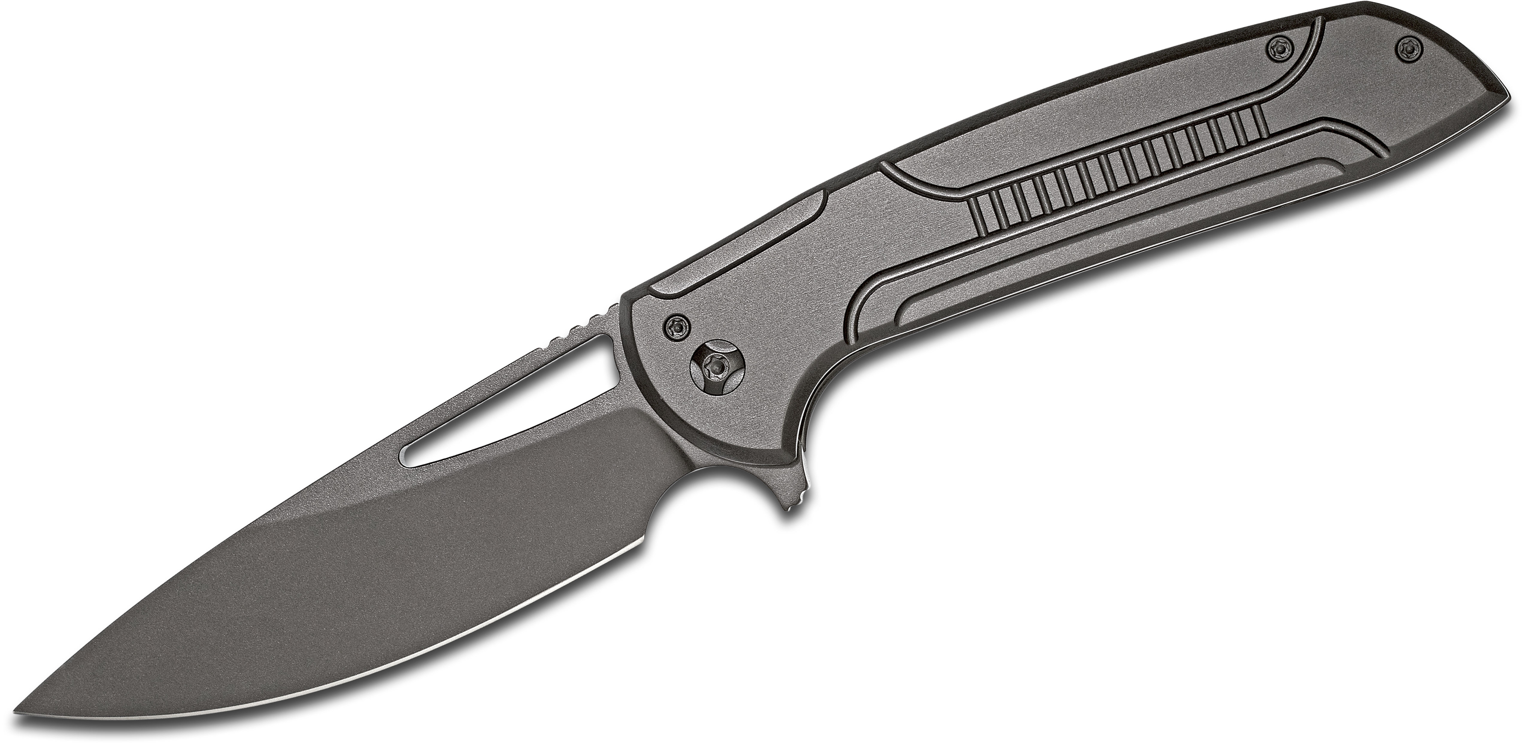 Ferrum Forge Stinger XL Flipper 4.04" CPM-20CV Black Nano-Ceramic Blade ...