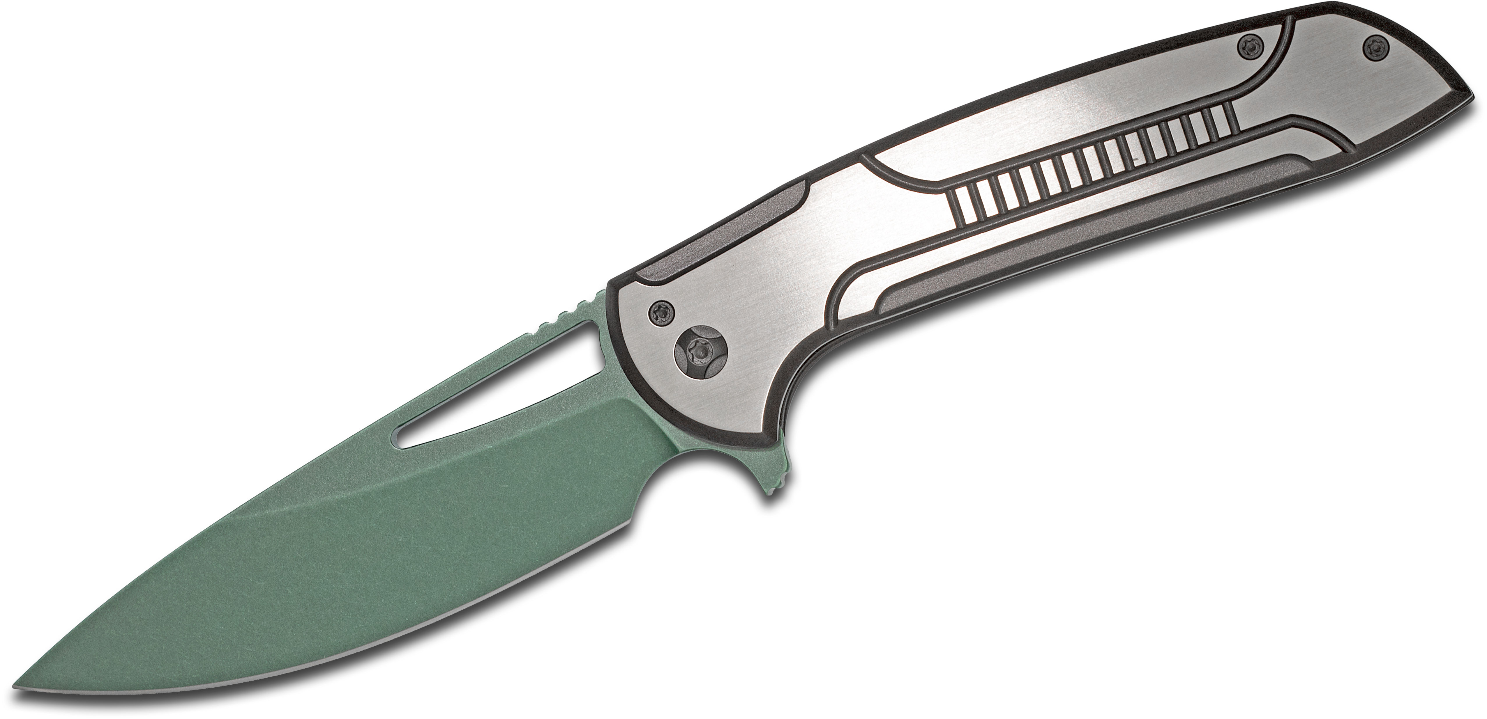 Ferrum Forge Force User Stinger XL Flipper 4.04" CPM-20CV Green Nano ...