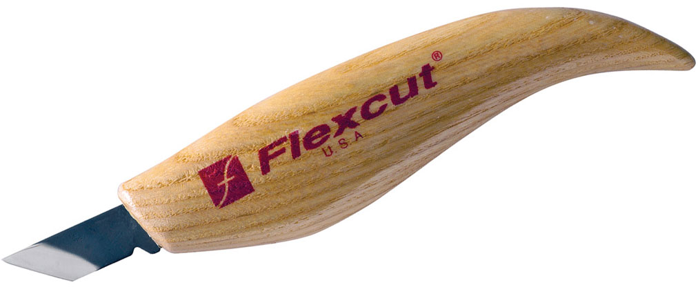 Flexcut Skew Knife 1" Carbon Steel Blade, Ash Wood Handles ...