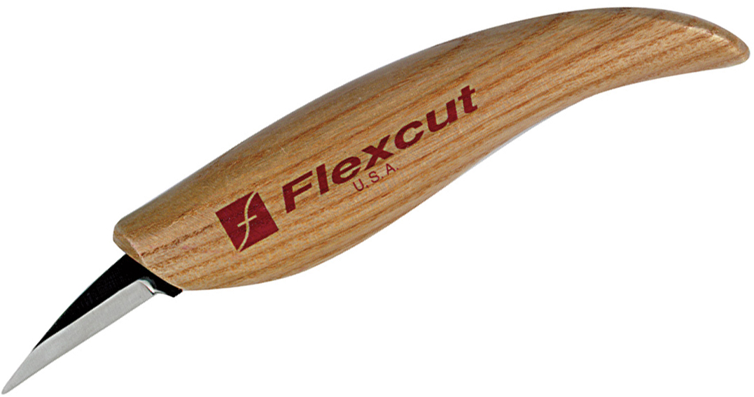 Flexcut Detail Knife 1.5" Carbon Steel Blade, Ash Wood Handles ...