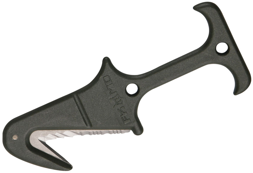 Fox Rescue Emergency Tool 2.625" Serrated Blade, OD Green Handle and ...