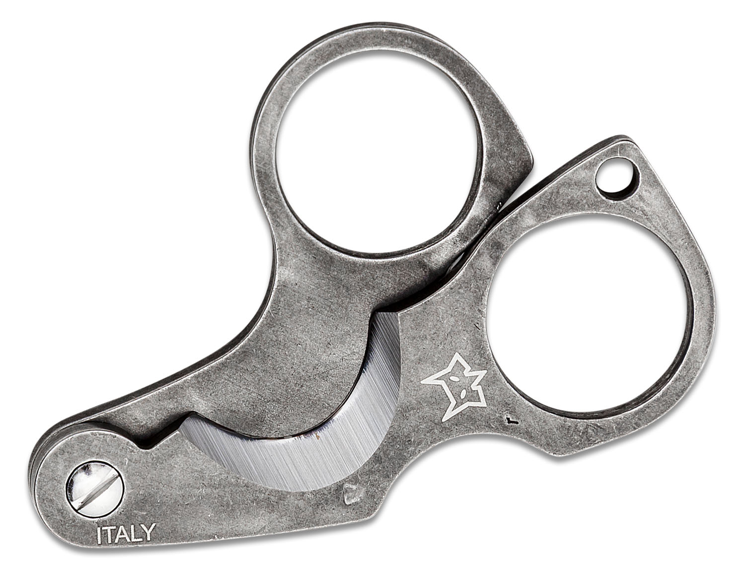 Fox Knives Figaro Cigar Cutter, 420 Stainless Steel Black Stonewashed ...