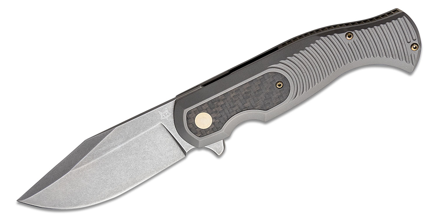 Fox FX-524 TICF Eastwood Tiger Flipper Knife 3.74" S90V Stonewashed ...