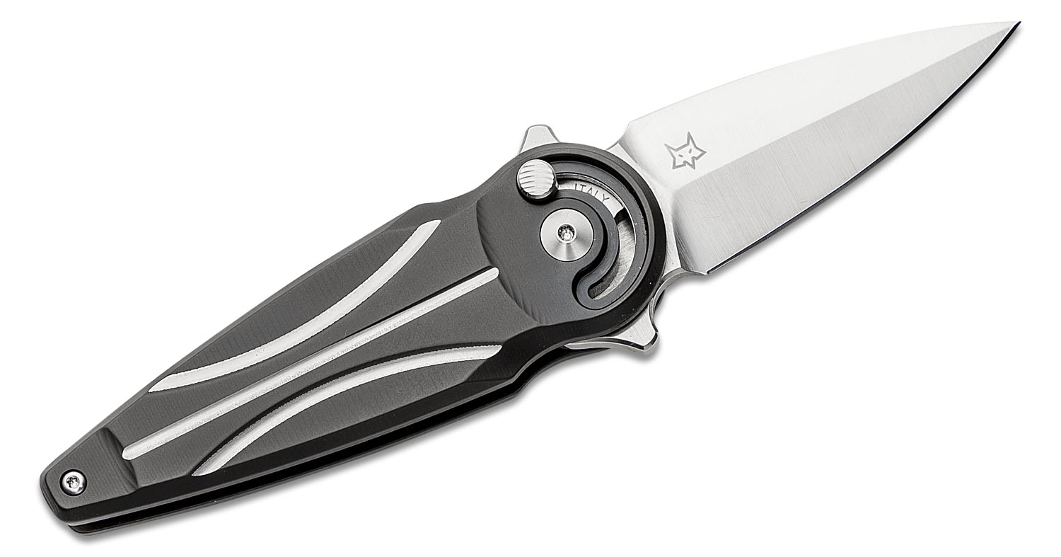 Fox FX-551 SX Ti Left-Handed Saturn Flipper Knife 2.56" M390 Satin ...