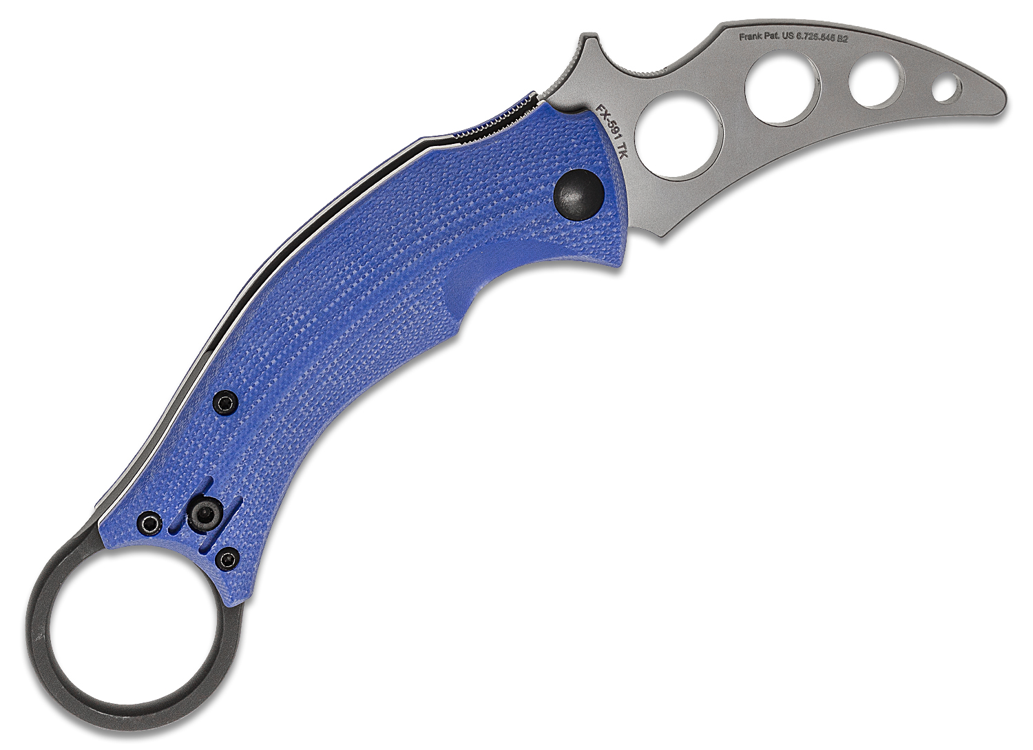 Fox Bastinelli FX-591 TK Black Bird Folding Karambit Trainer 2.25 ...