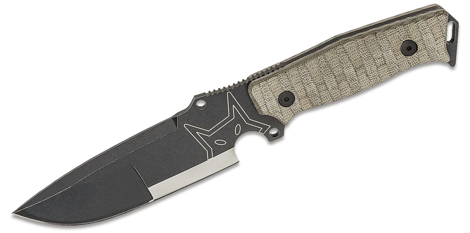Fox FX-610 Sherpa Fixed Blade Knife 6.30" D2 Black Stonewashed Drop ...