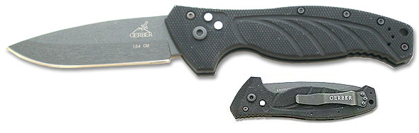 Gerber Emerson Alliance Tactical AUTOMATIC Opener Black Plain Edge ...