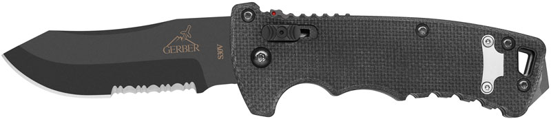 Gerber DMF AUTO 3.5" S30V Combo Modified Drop Point Blade, G10 Handles ...