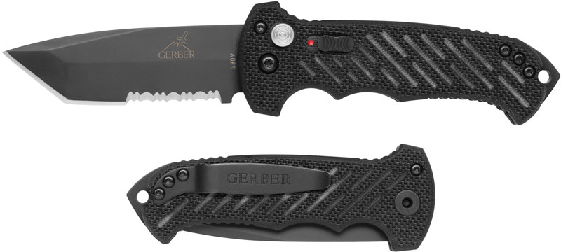 Gerber 06 AUTO 3.8" S30V Combo Tanto Blade, G10 Handles - KnifeCenter ...