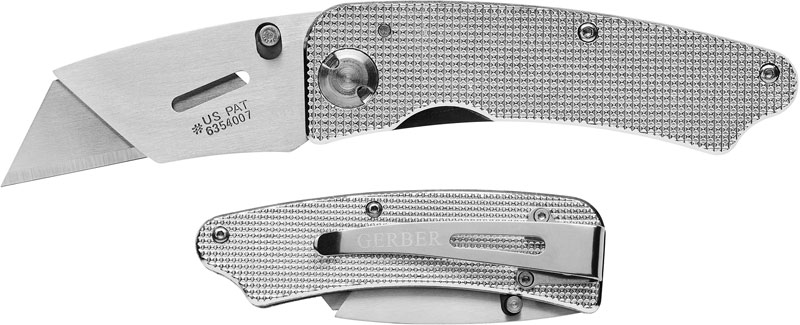 Gerber Edge Utility Folding Knife 1.1" Replaceable Blade, Silver ...