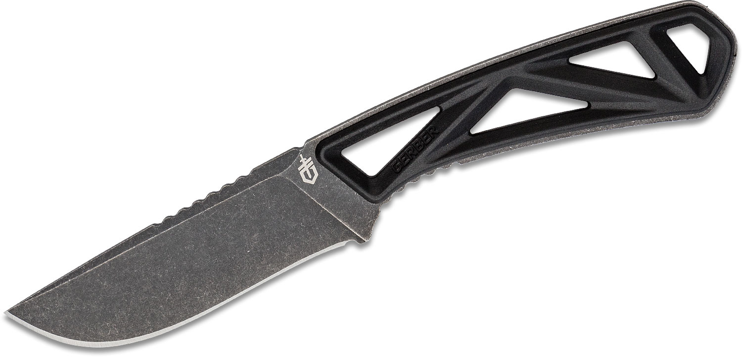 Gerber Exo-Mod Fixed Blade Knife, Stonewashed 420HC Drop Point Plain ...