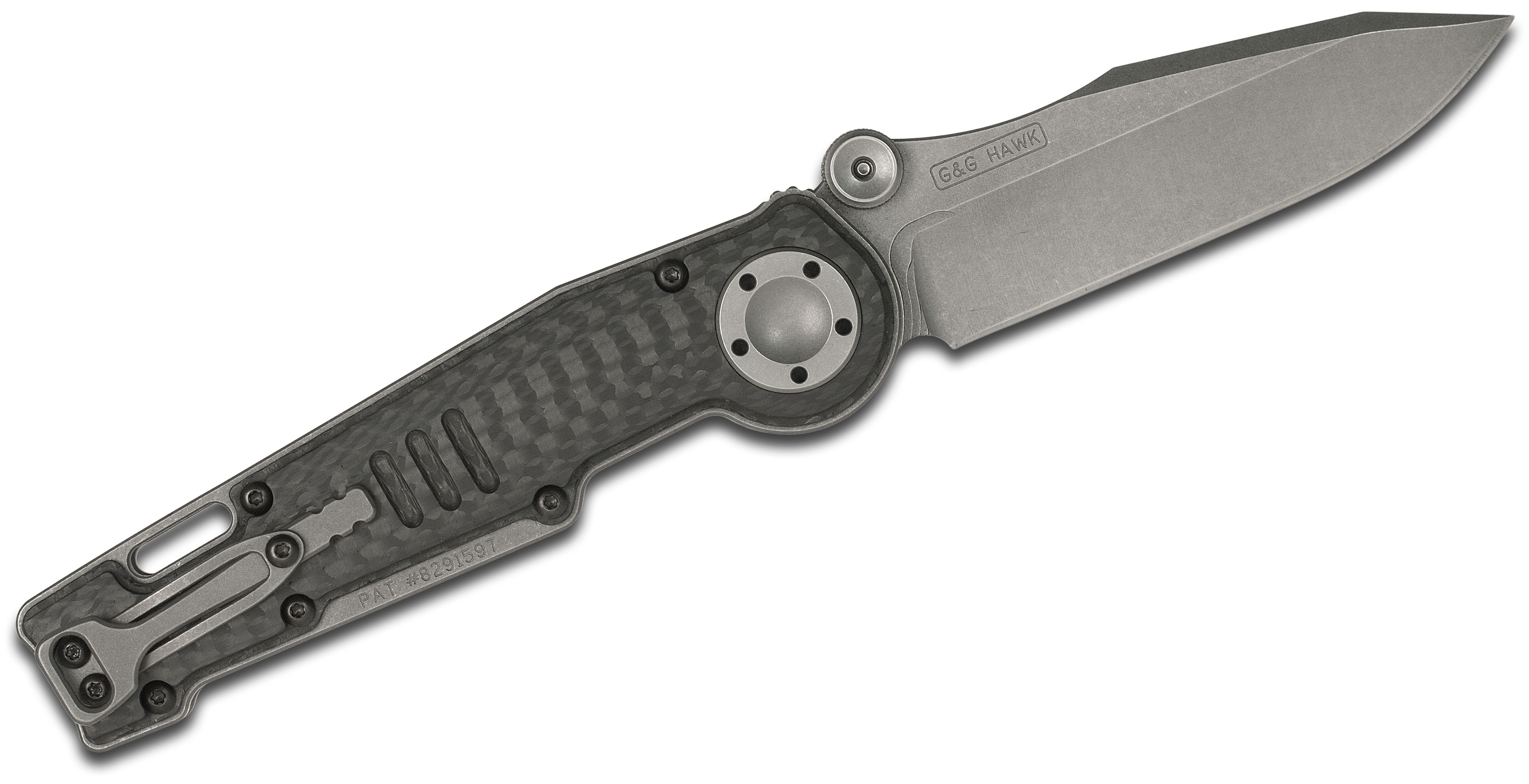 Grant & Gavin Hawk Mid-Tech MUDD Folding Knife 3.25" Elmax Drop Point ...