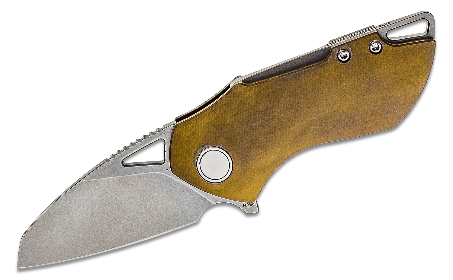 Grissom Knife and Tool Riverstone Flipper Knife 2.5" M390 Blasted Blade ...