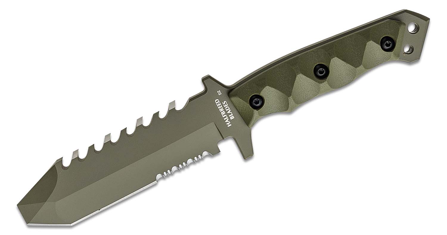 Halfbreed Blades Emergency Rescue Fixed Blade Knife 5.11" D2 Ranger ...