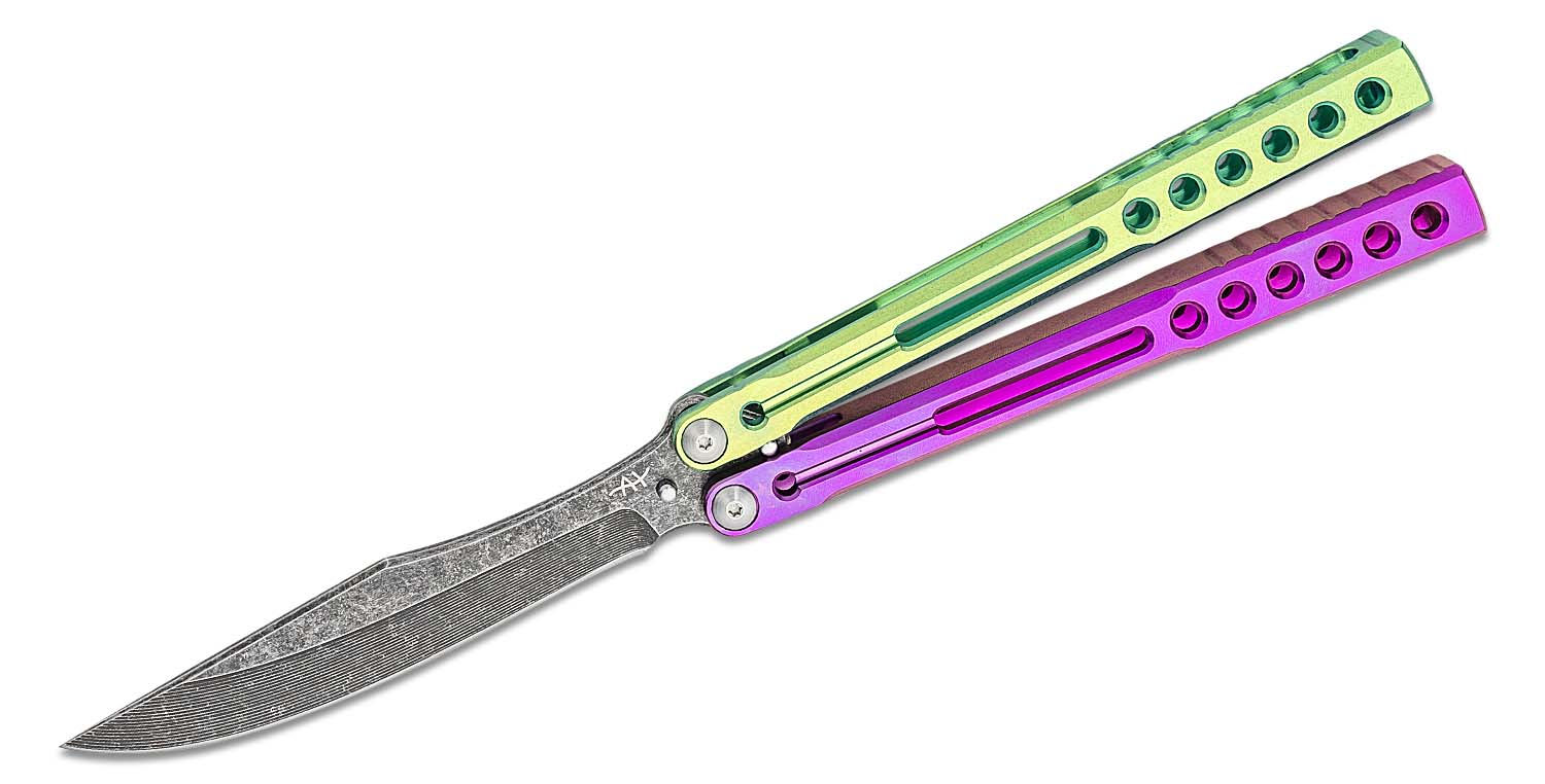 Heibel Knives Invictus Balisong #114 Butterfly Knife 4.75" RWL-34 Acid ...