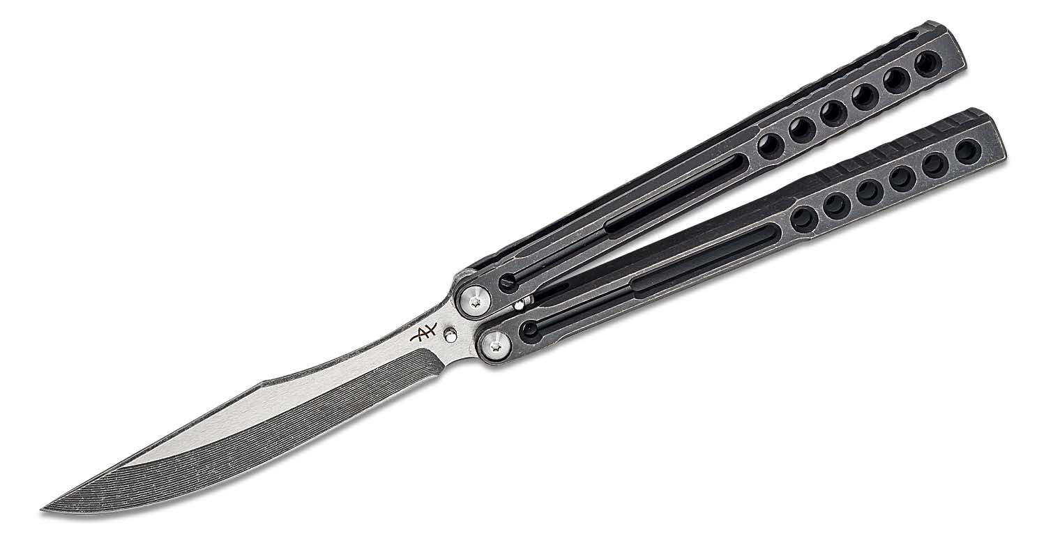 Heibel Knives Invictus Balisong #94 Butterfly Knife 4.75" RWL-34 Acid ...