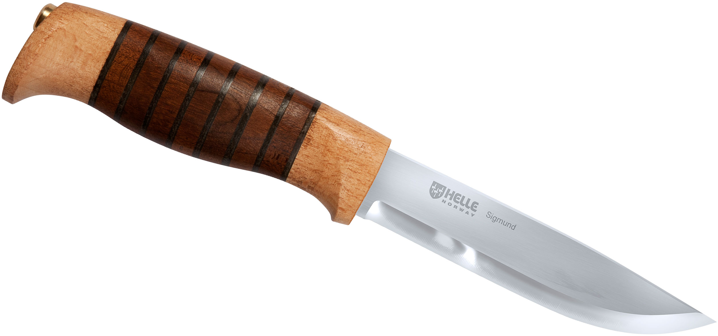 Helle Sigmund Fixed 4-1/4" Blade, Beech, Leather and Kebony Handles ...