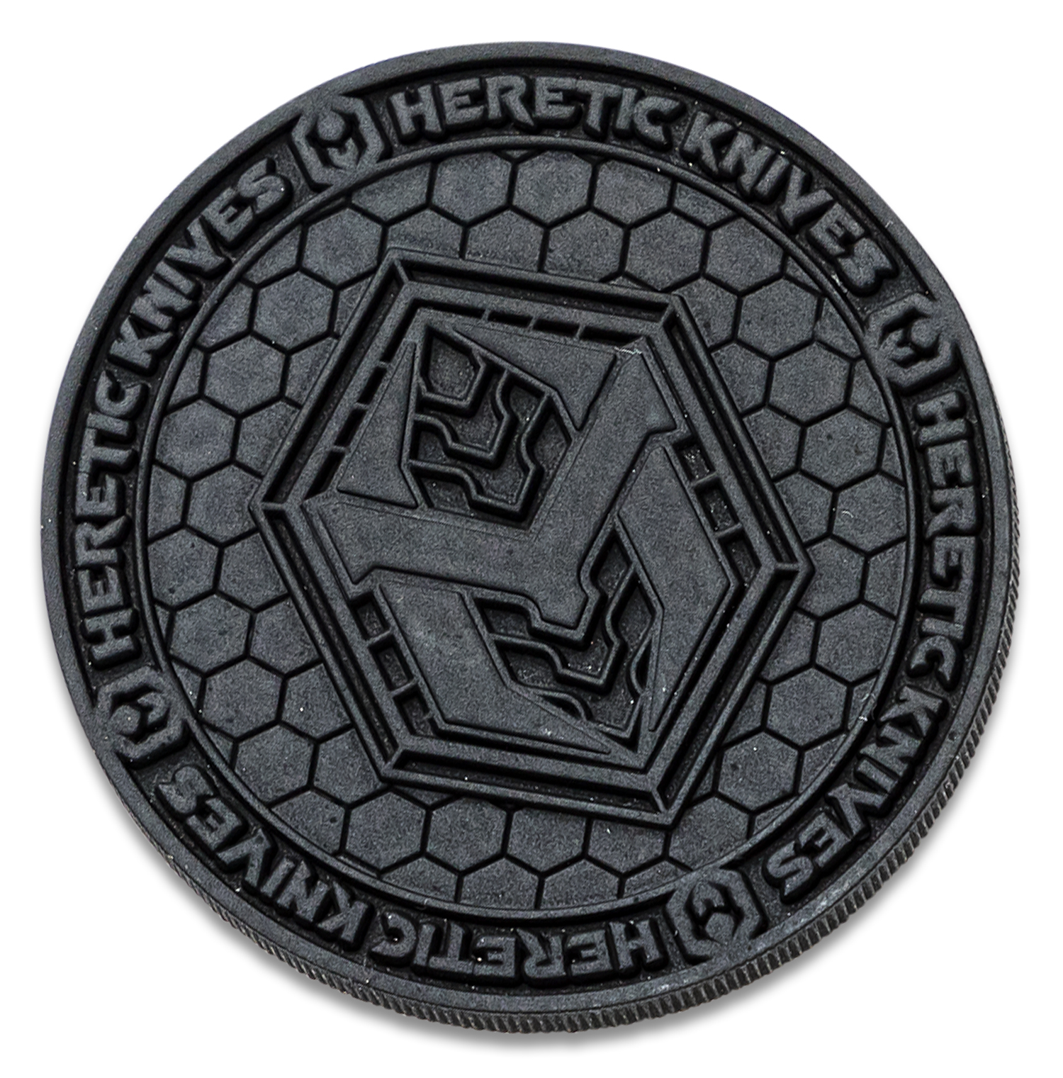 Heretic Knives Pariah Tactical Challenge Coin - KnifeCenter - H997-PT