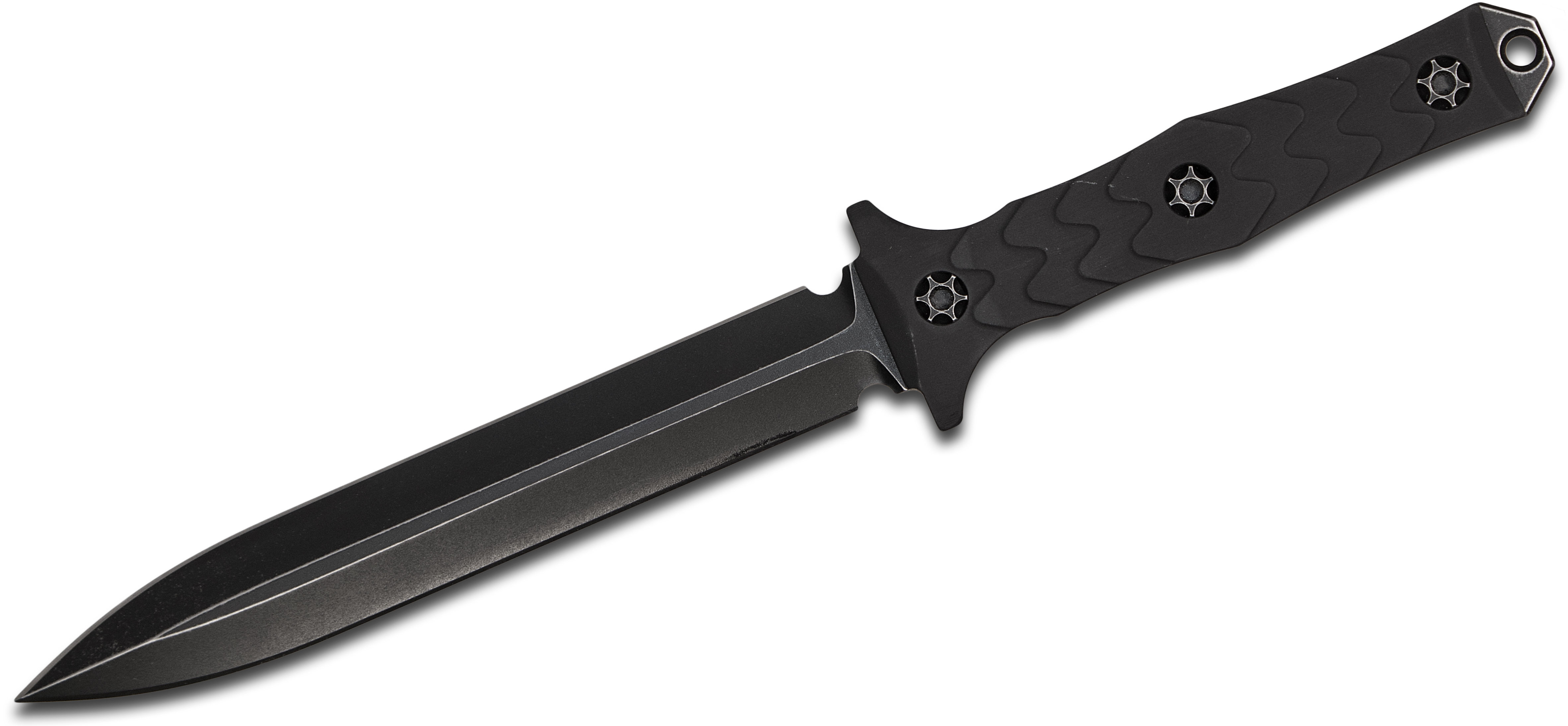 Heretic Knives Nephilim Fixed 6.875" Double Edge CPM-154 Battle-Worn ...