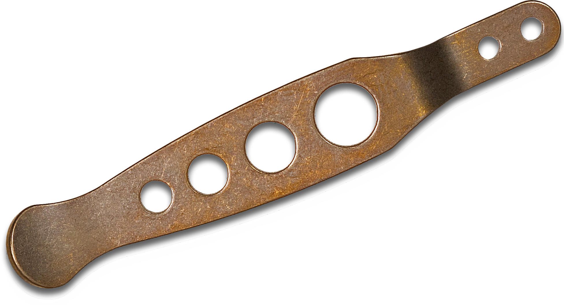 Rick Hinderer Knives Bronze Anodized Holey Titanium XM Pocket Clip ...