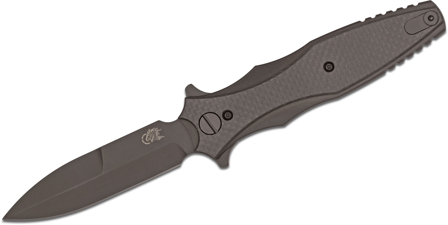 Rick Hinderer Maximus Dagger Flipper 3.5" CPM-20CV Black DLC Bayonet ...
