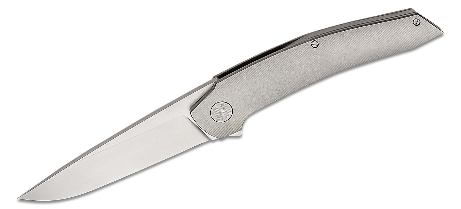 Hog House Knives Model T Flipper Knife 3.36" M390 Blasted Drop Point ...