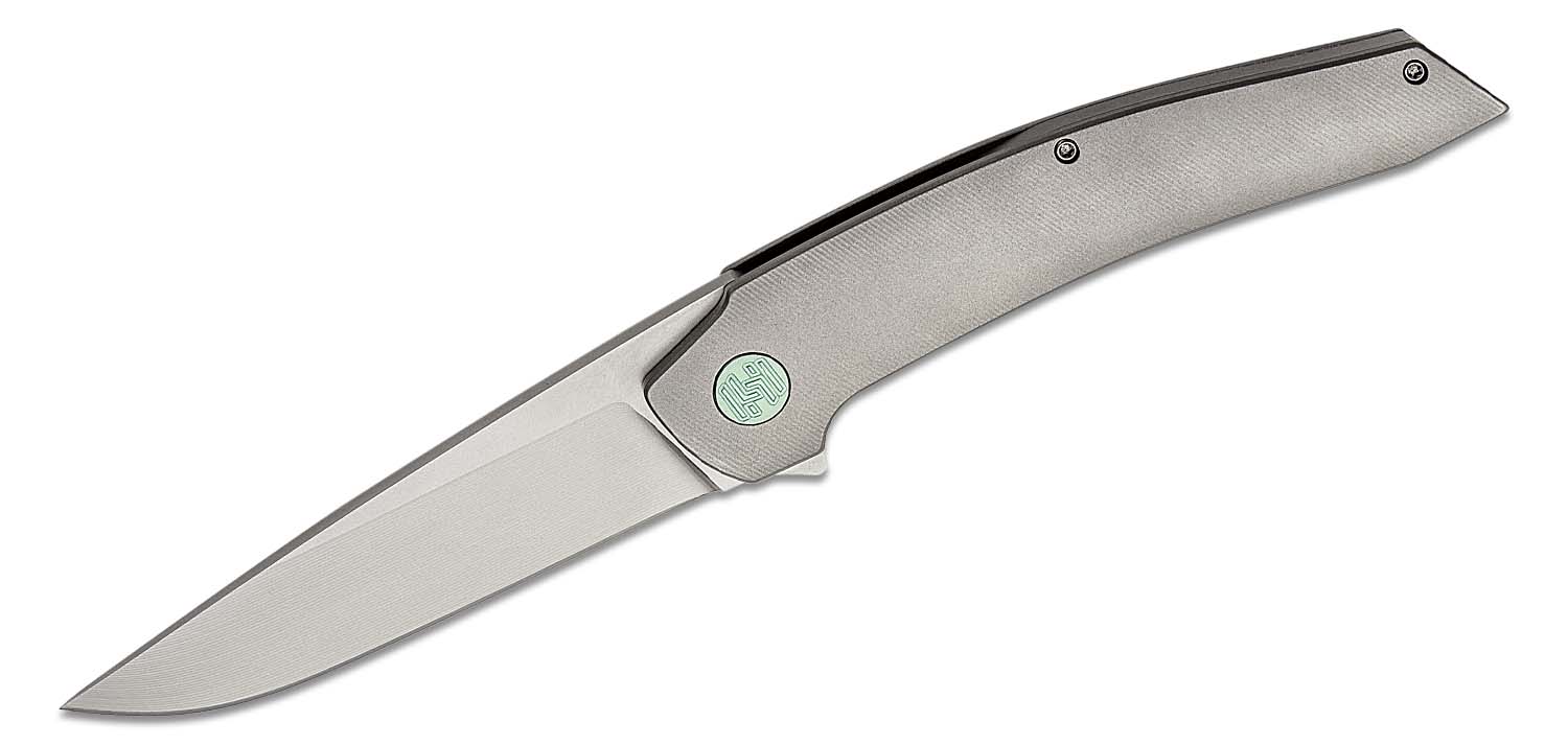 Hog House Knives Model T Flipper Knife 3.36" RWL-34 Blasted Drop Point ...