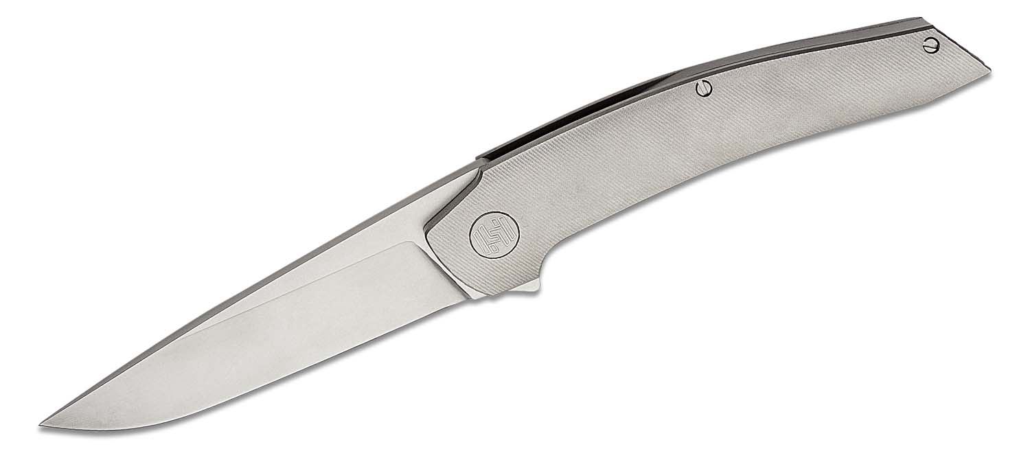 Hog House Knives Model T Flipper Knife 3.36" RWL-34 Blasted Drop Point ...
