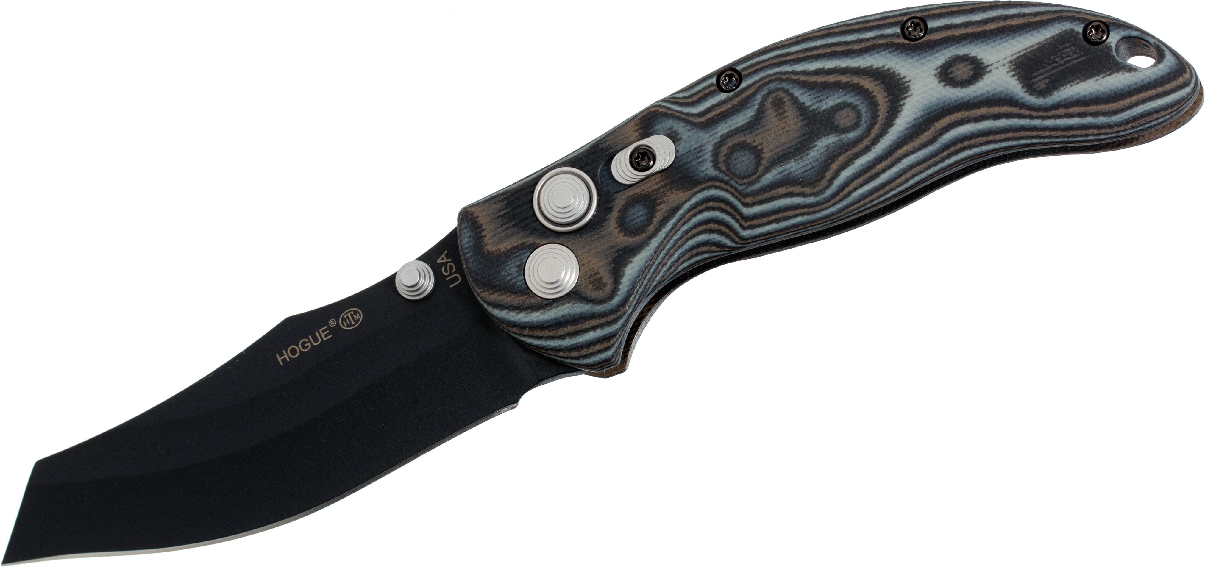 Hogue EX04 3.5" Tactical Wharncliffe Blade with G-Mascus Gray Lava G-10 ...
