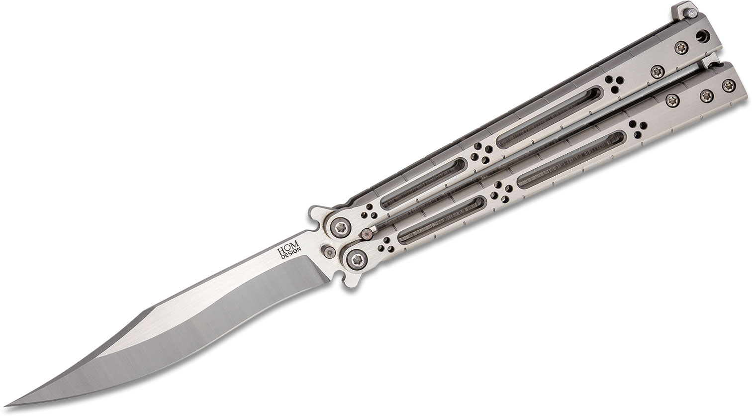 Hom Design Basilisk-R Balisong Butterfly Knife 4.625" 154CM Recurve ...