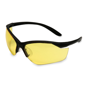 Howard Leight Vapor II Eye Protection, Black Frame, Amber Lens ...