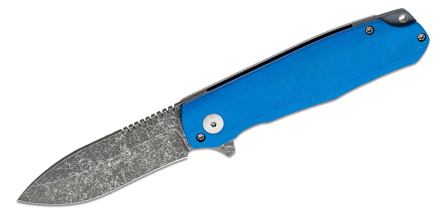 Jesse Jarosz Custom Flare Flipper Knife 3.375" AEB-L Recurve Blade ...