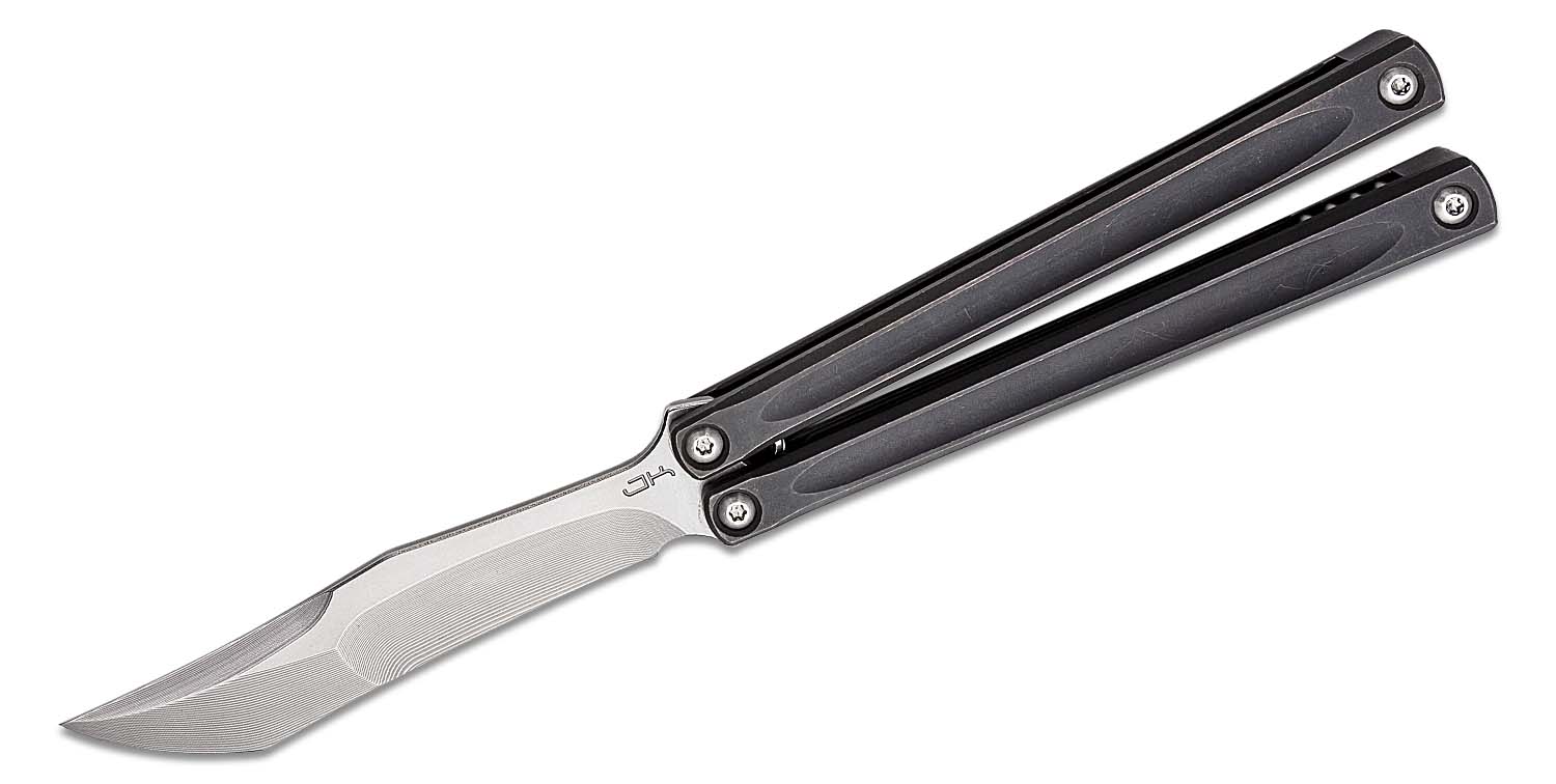 JK Designs Custom Embargo #033 Butterfly Knife 4.625" S35VN Satin Blade ...