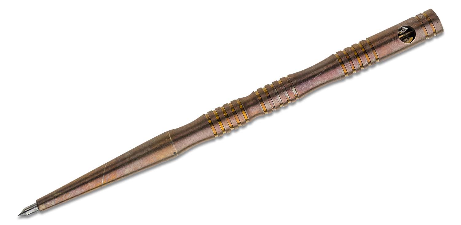 John Gray Bronze Titanium Scribe Spike, 6.75" Overall, Kydex Sheath ...