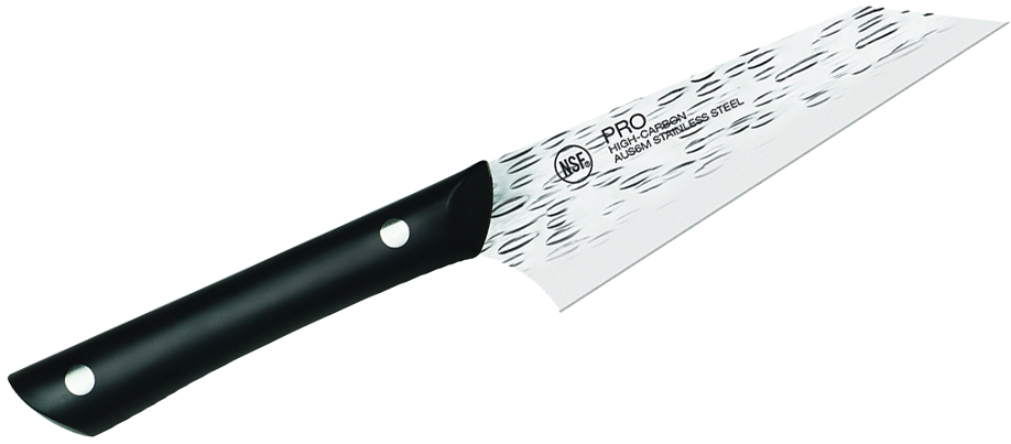 KAI PRO 5" Asian Multi-Prep Knife Hammered Blade, Black POM Handles ...