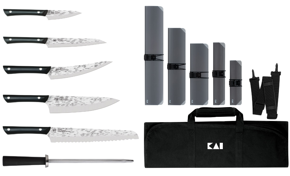Reviews and Ratings for KAI PRO 7 Piece Culinary Set with Knife Roll ...