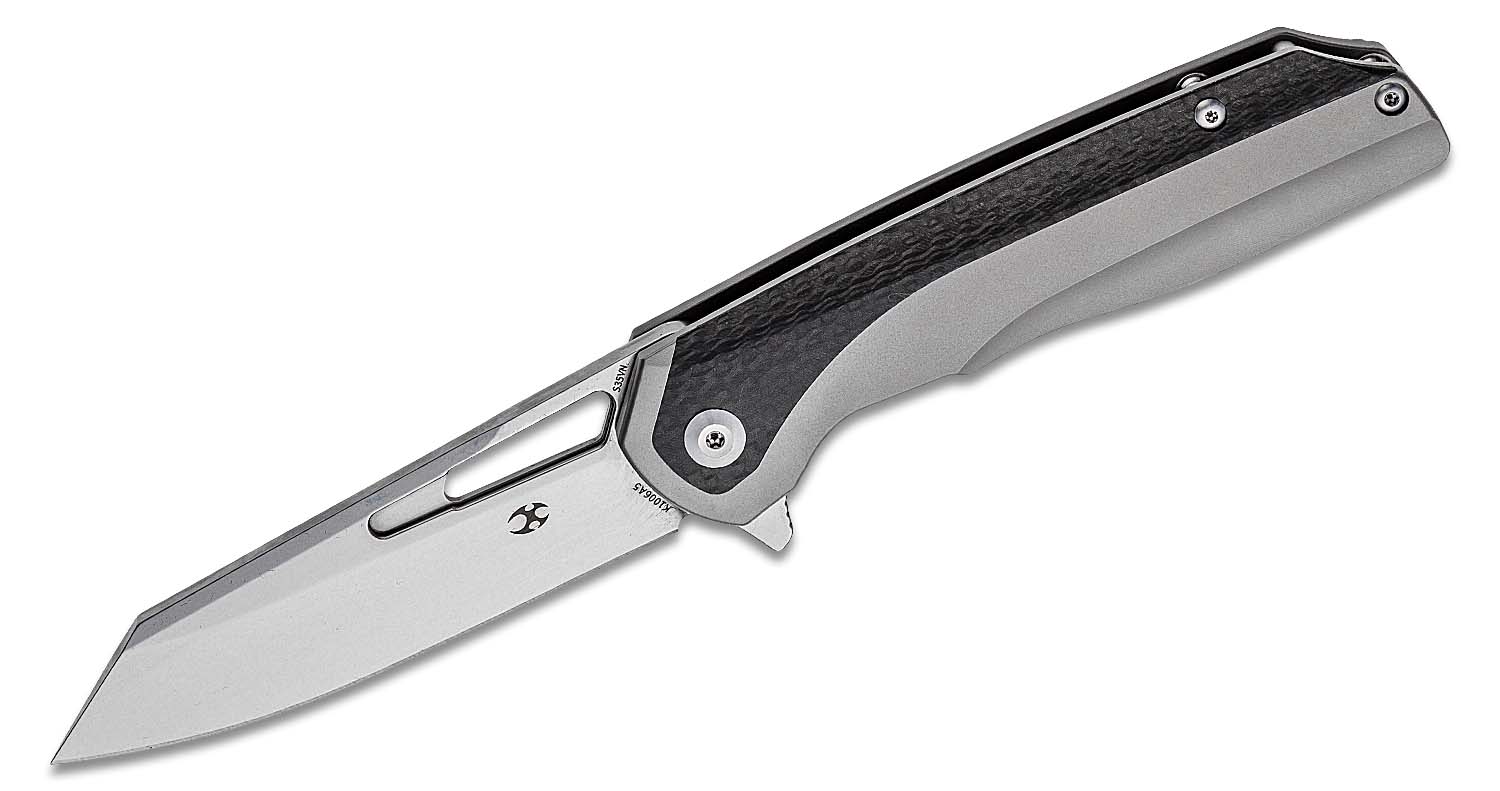 Kansept Knives Shard Flipper Knife 3.5" CPM-S35VN Satin Reverse Tanto ...